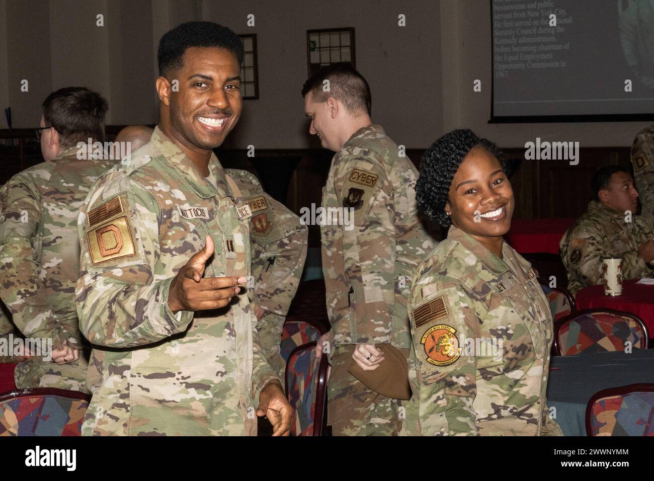 U.S. Air Force Capt. Benjamin Mattocks, left, 100th Air Refueling Wing ...