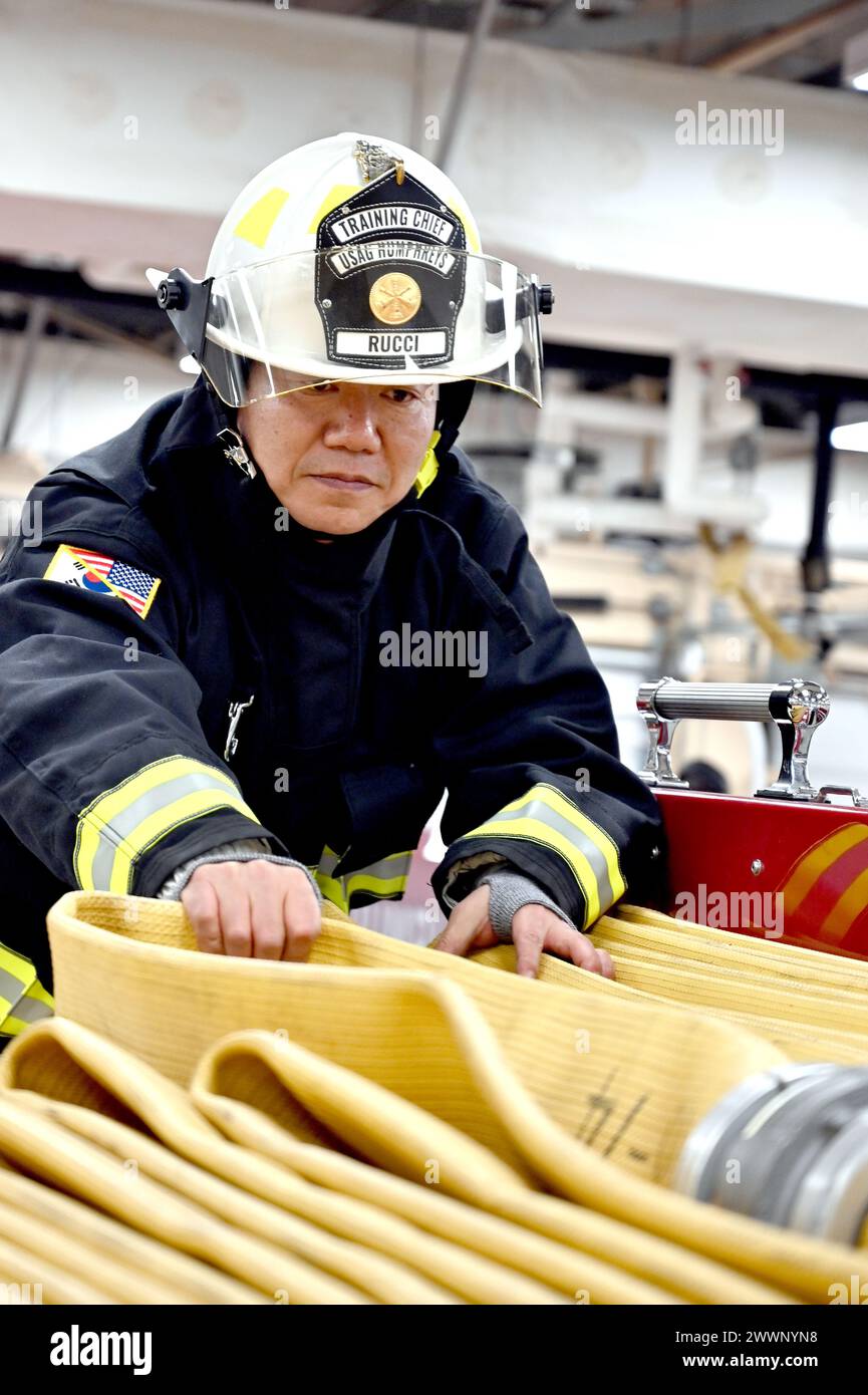 Hungpyo Rucci, the deputy fire chief of U.S. Army Garrison Humphreys ...