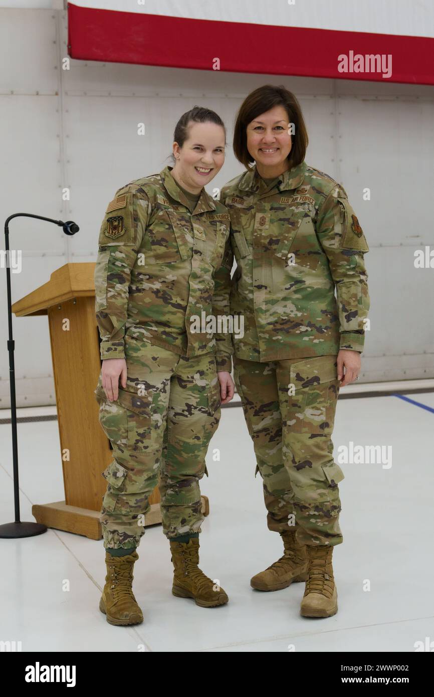 Chief Master Sgt. of the Air Force JoAnne S. Bass coins A1C Abigail ...