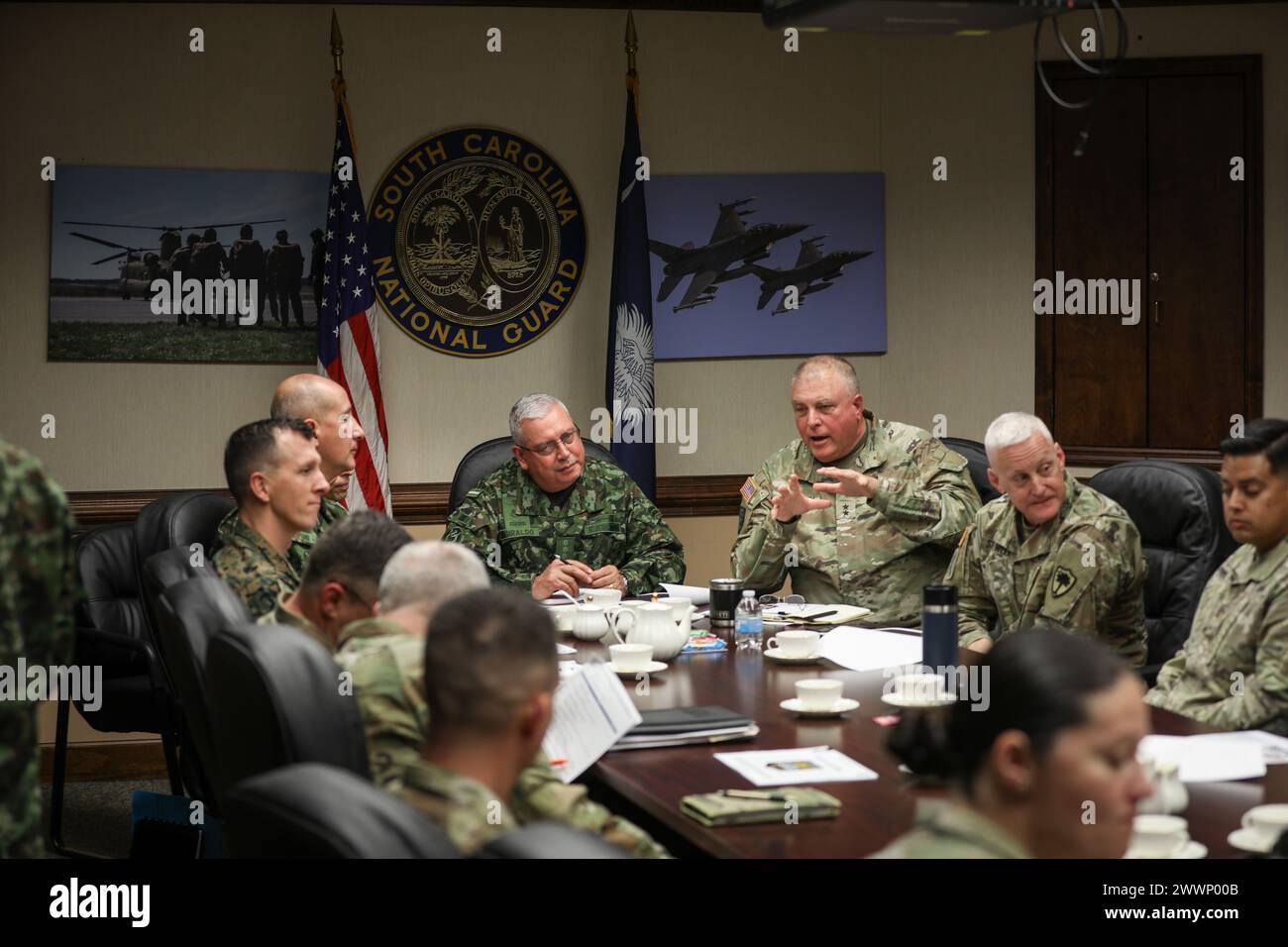U.S. Army Maj. Gen. Van McCarty, the adjutant general for South Carolina, U.S. Army Brig. Gen ...