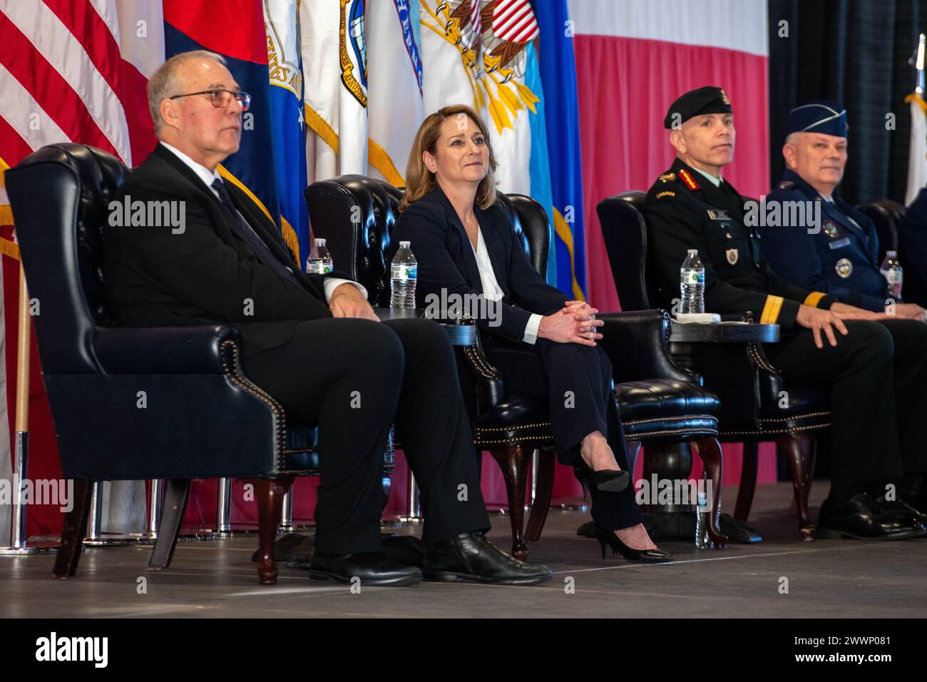 Members of the official party attend the U.S. Northern Command and ...