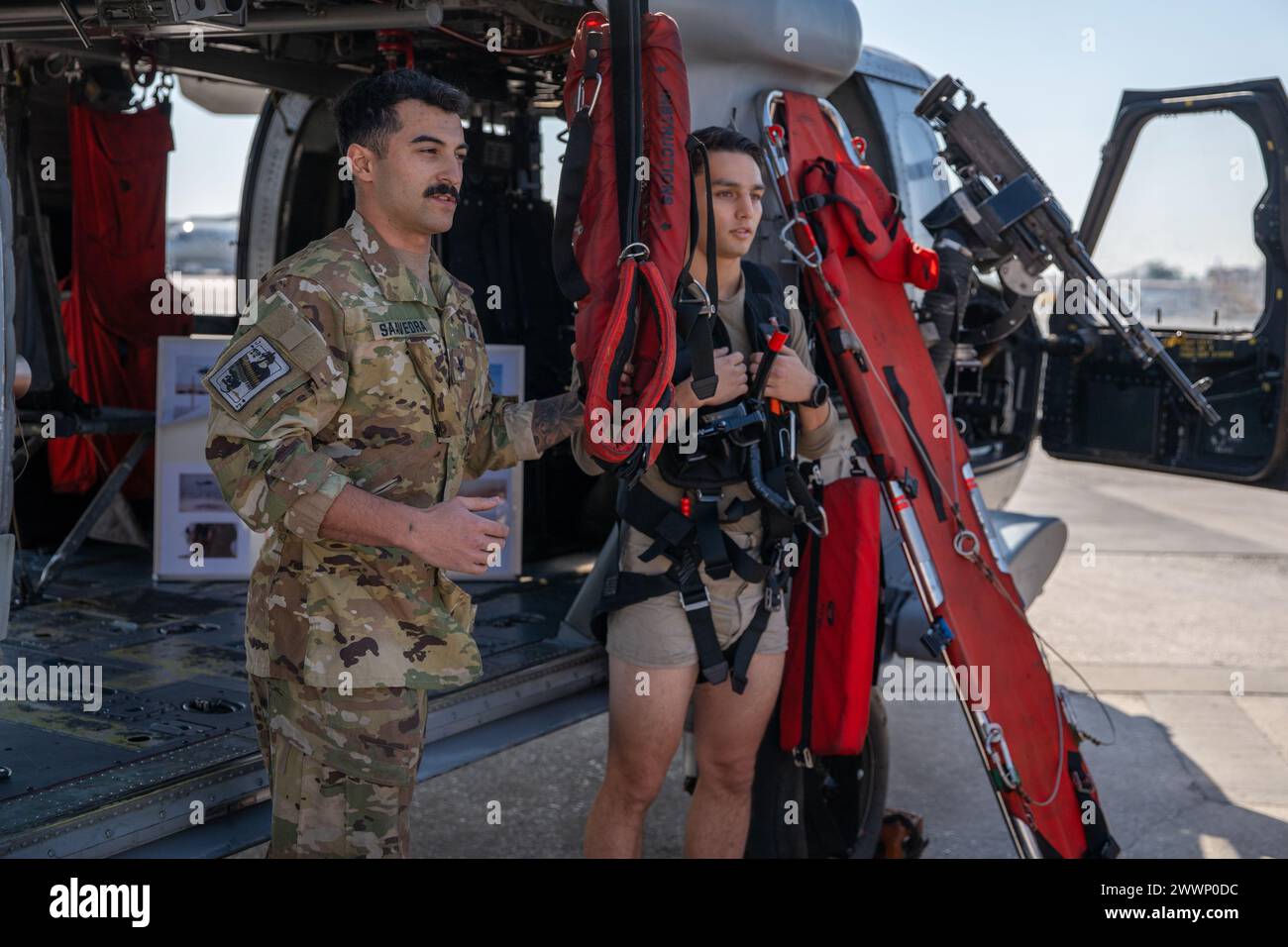 MANAMA, Bahrain (Feb. 22, 2024) U.S. Navy aircrew members explain their ...