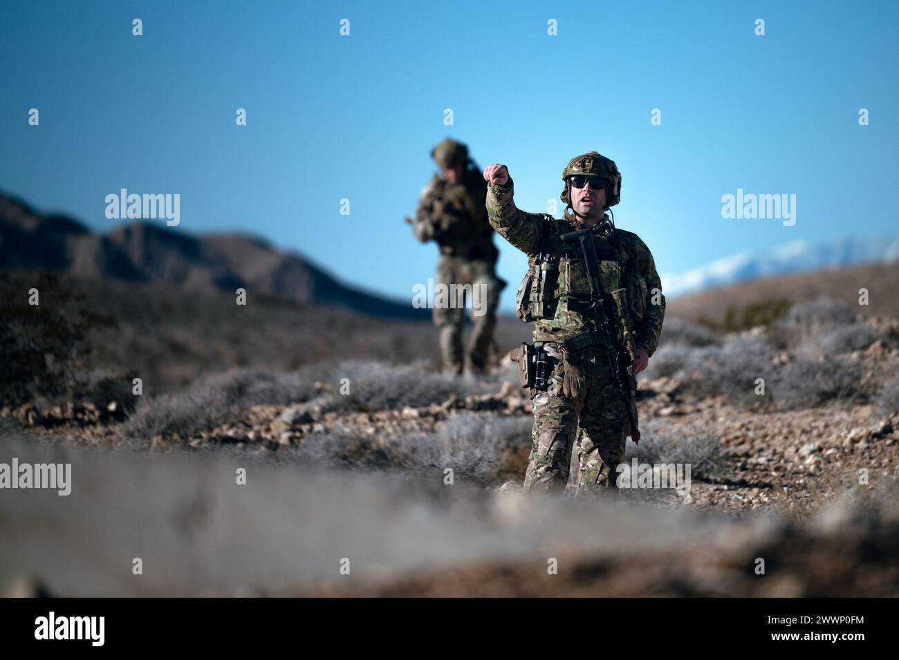 U.S. Air Force Staff Sgt. Bryce Semonian and Senior Airman Kyle Heskett ...