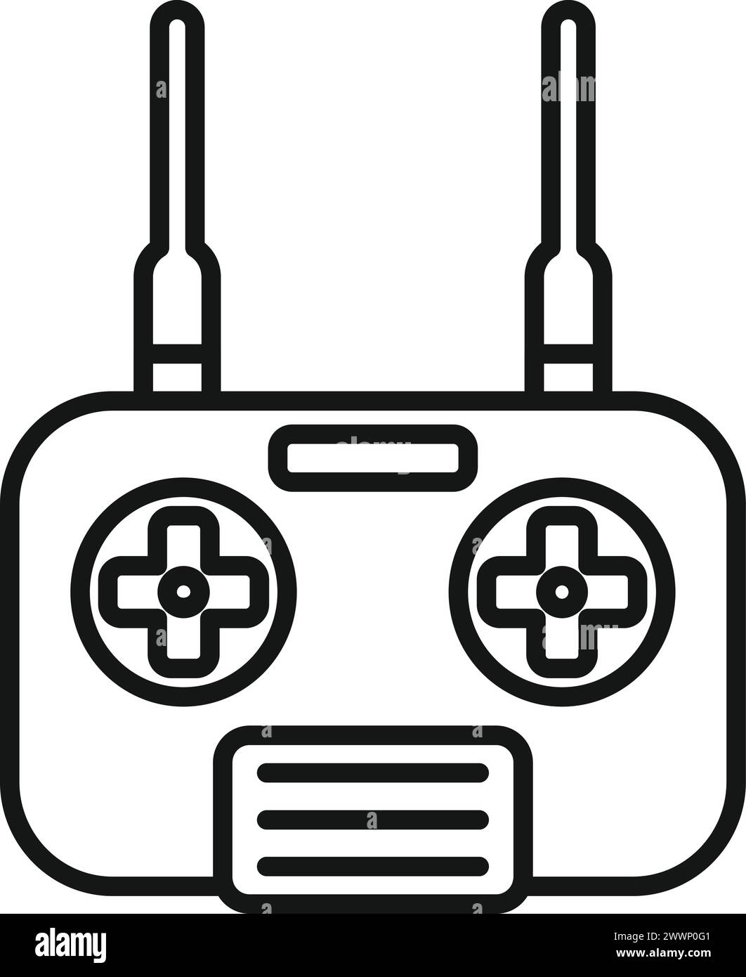 Joystick control icon outline vector. Aerial device. Aero pro filming ...