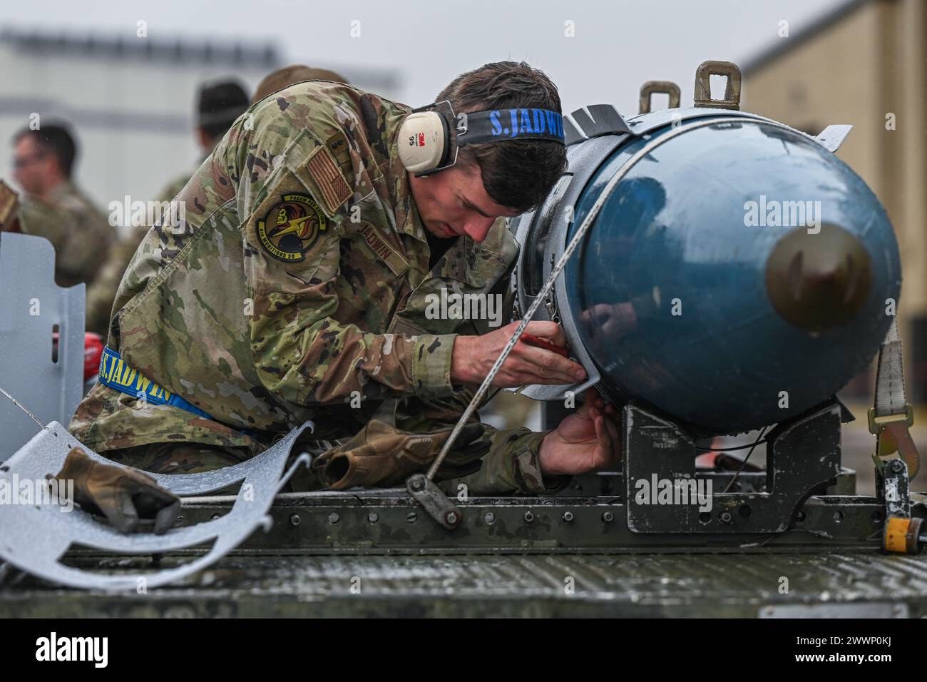U.S. Air Force Airman 1st Class Shea Jadwin, a conventional maintenance ...