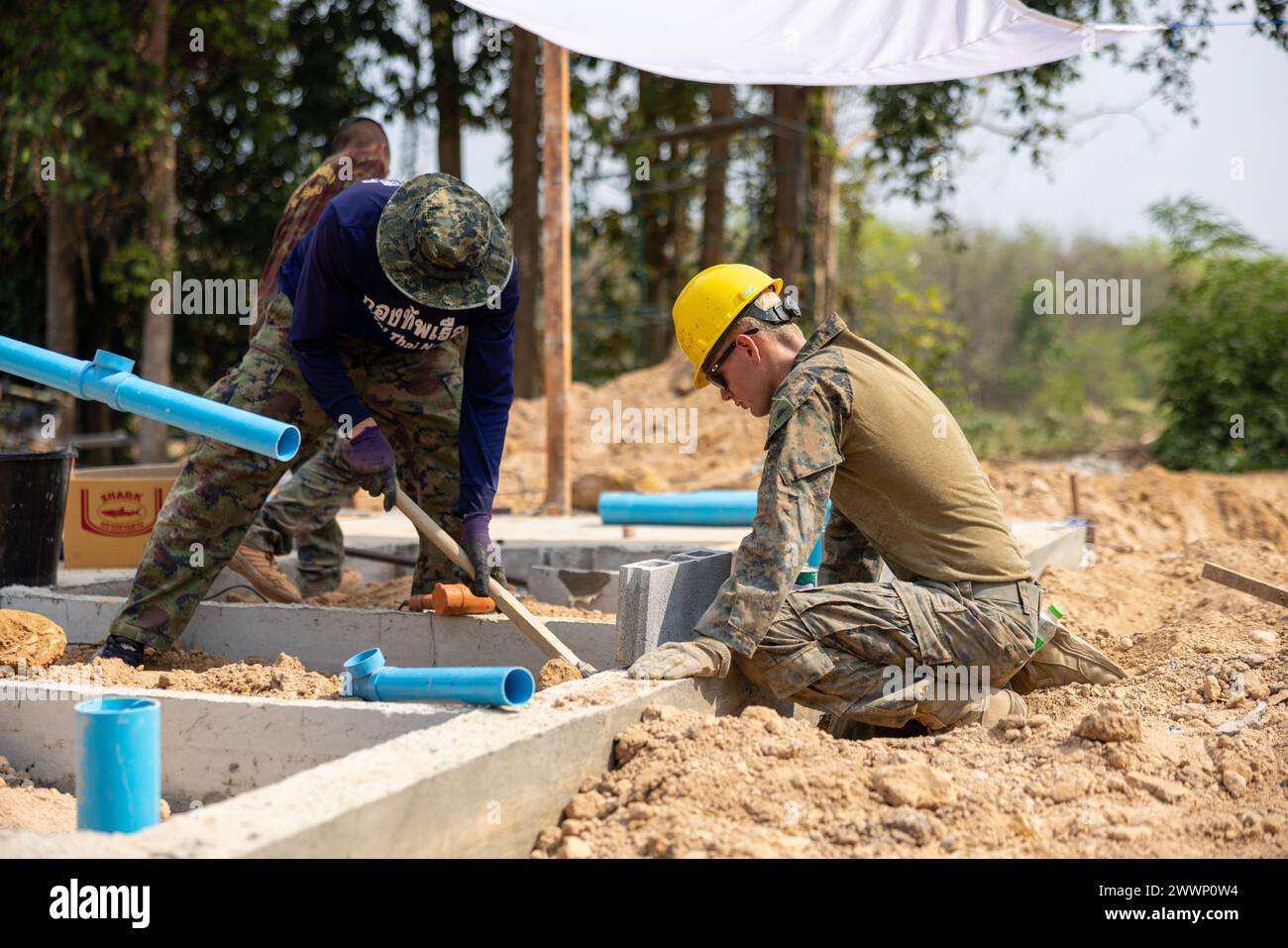 U.S. Marine Corps Cpl. Austin Street, a water support technician with ...