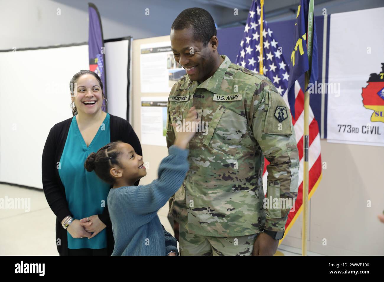 U.S. Army Reserve Sgt. O’Neil McKenley, a survey team member with the ...