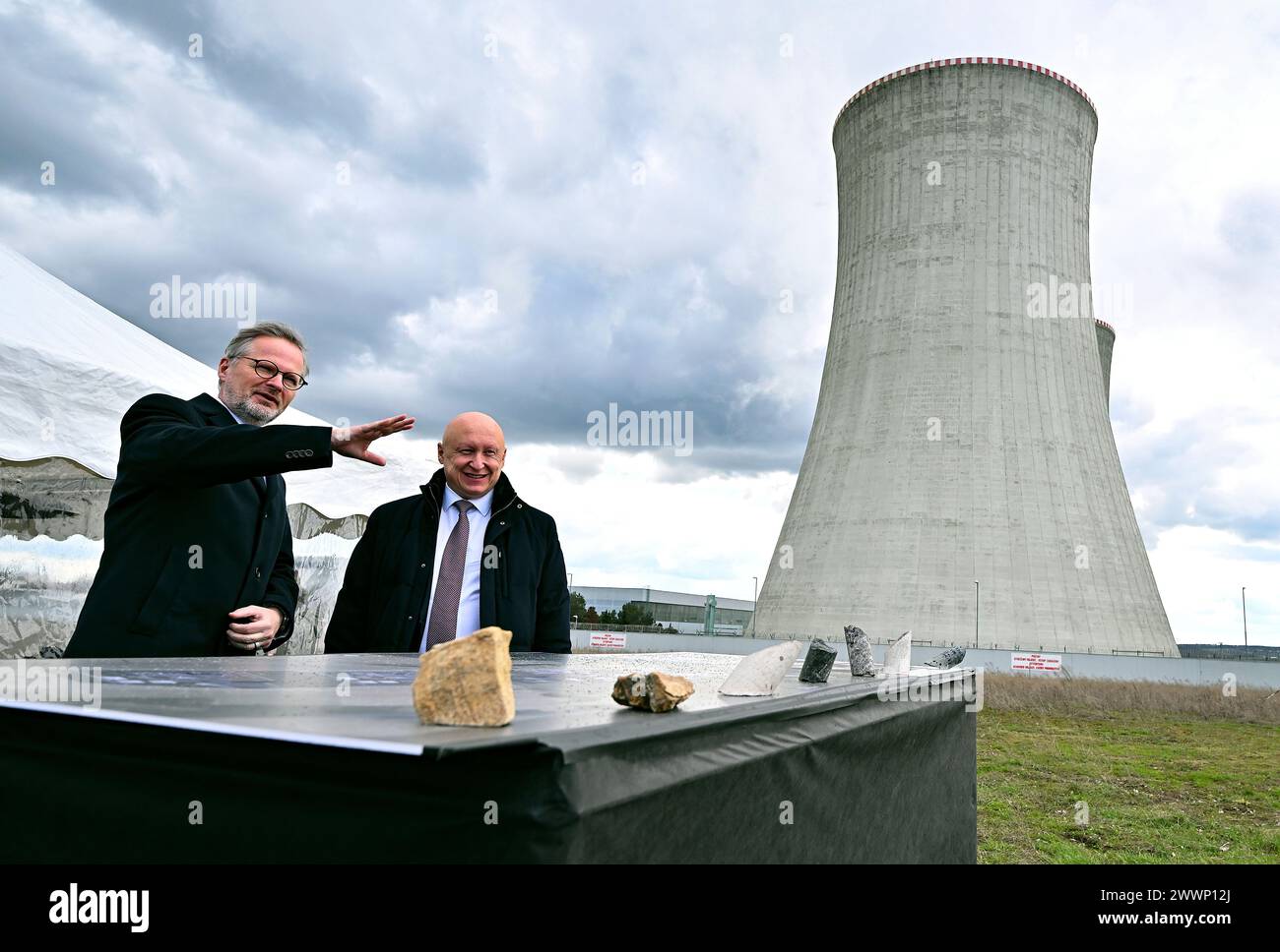 Dukovany, Czech Republic. 25th Mar, 2024. Prime Minister Petr Fiala ...