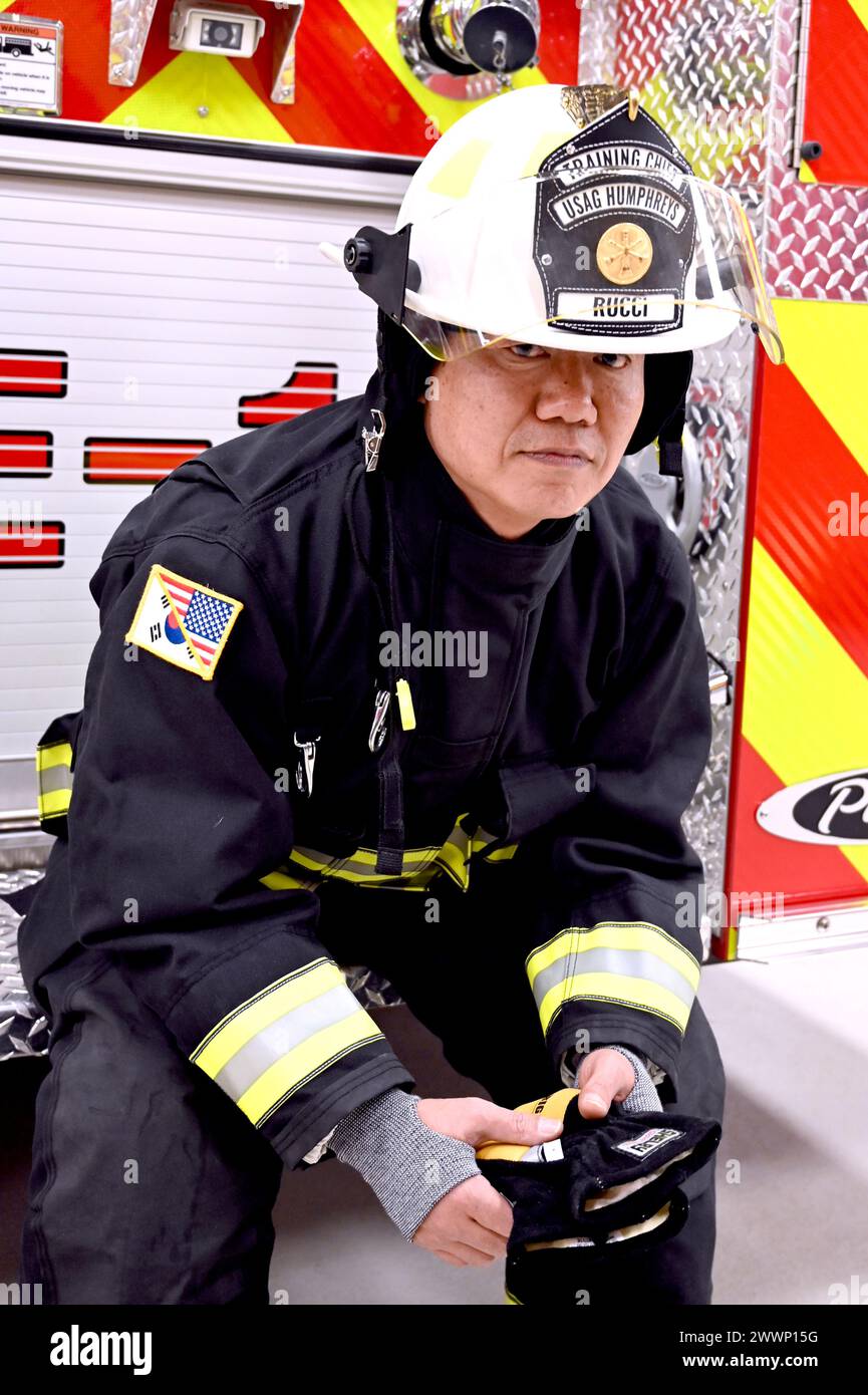 Hungpyo Rucci, the deputy fire chief of U.S. Army Garrison Humphreys ...