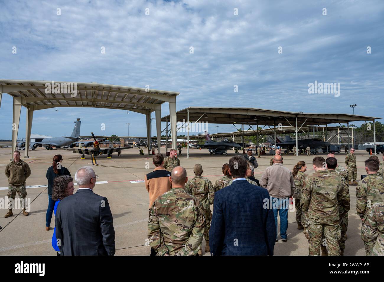 Public officials, members of the the Alabama National Guard, and others ...