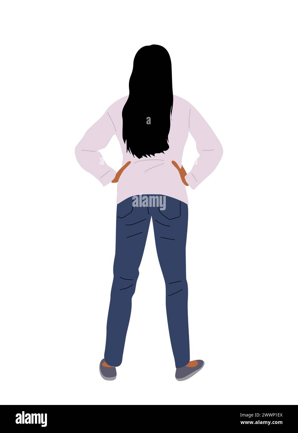 Back street view Cut Out Stock Images & Pictures - Alamy