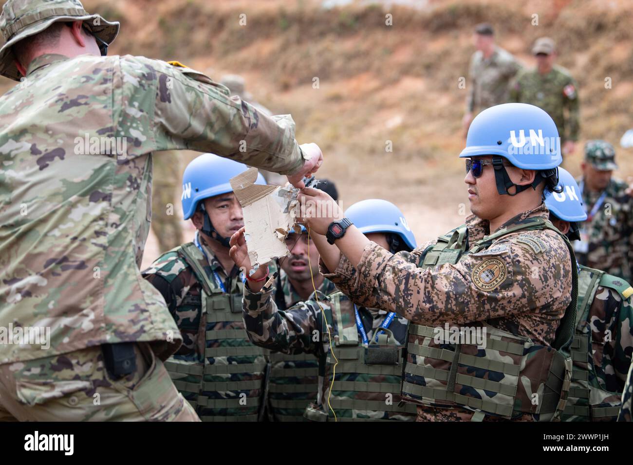 U.S. Army Explosive Ordnance Disposal (EOD) technicians, oversea ...