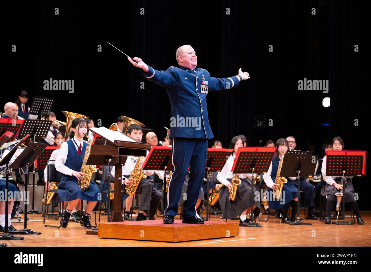 U.S. Air Force Lt. Col. Jason Plosch, Band of the Pacific commander and ...