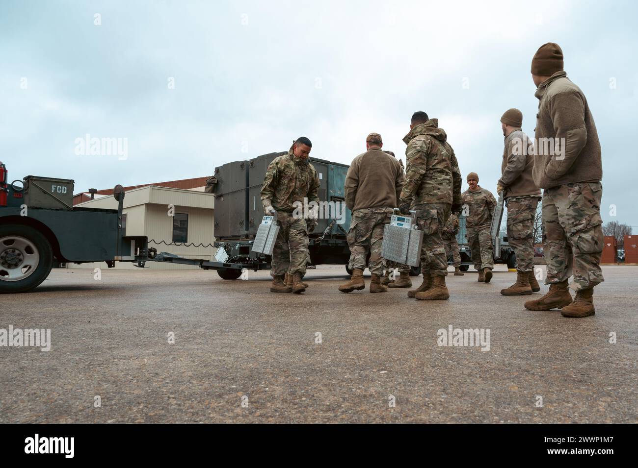 U.S. Air Force Airmen assigned to the 633d Logistics Readiness Squadron ...