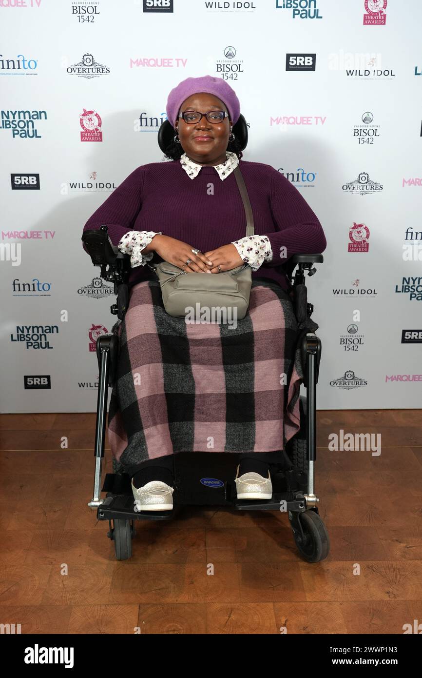 Matilda Feyisayo Ibini at the annual UK Critics' Circle Theatre Awards ...
