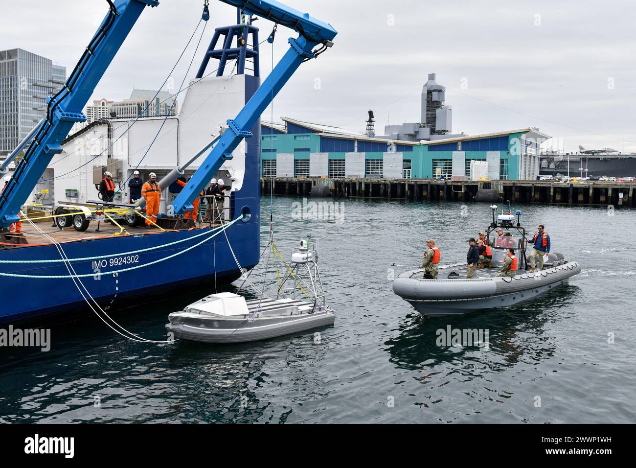 SAN DIEGO (Feb. 26, 2024) - Crew members of Ocean Infinity's Armada ...
