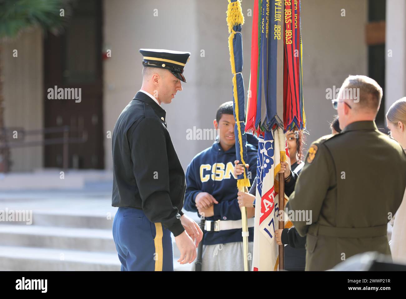 While in Las Vegas for Super Bowl LVIII the Joint Armed Forces Color ...
