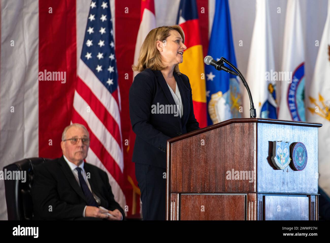 Deputy Secretary of Defense Kathleen H. Hicks speaks during the U.S ...