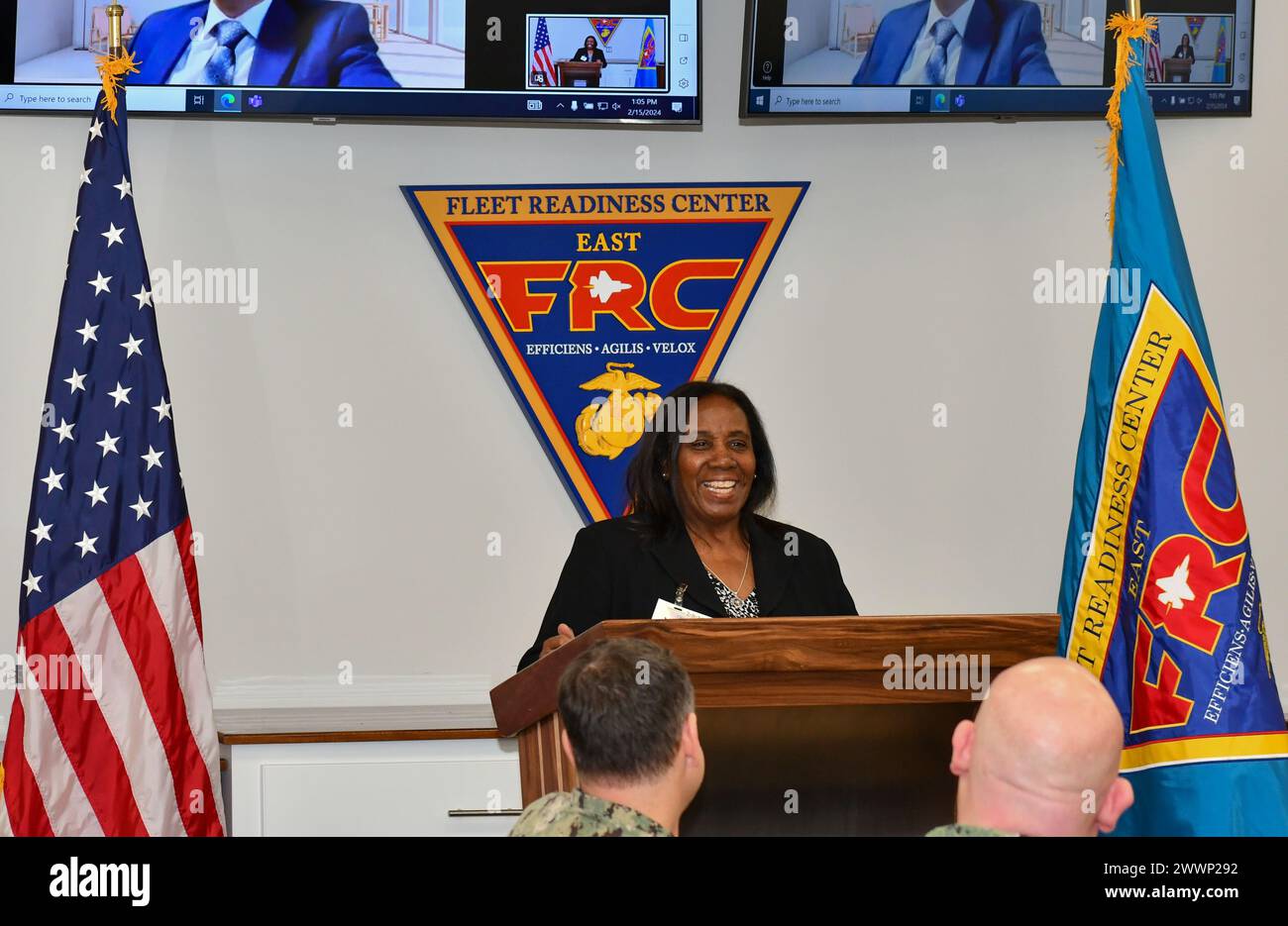 Retired Marine Corps Col. Gilda Jackson serves as a keynote speaker ...