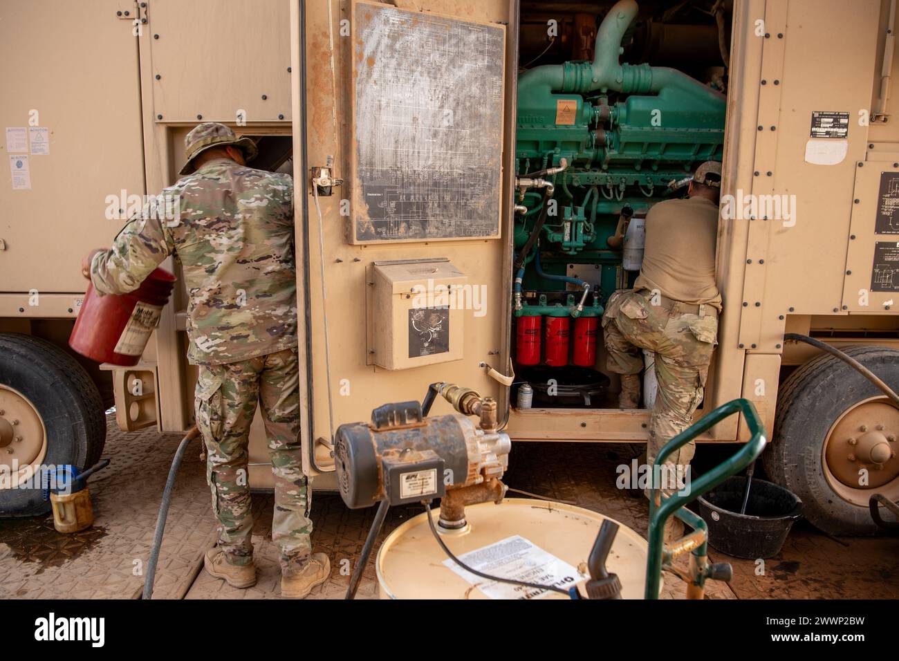 U.S. Air Force Airman 1st Class Rigoberto Sandoval, left, and Senior ...