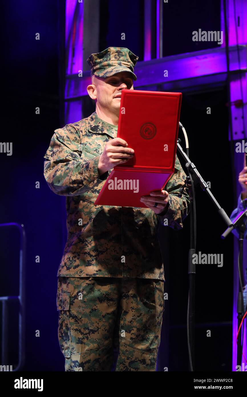 U.S. Marine Corps Sgt. Maj. Bryan Alfaro, sergeant major, Marine Corps ...