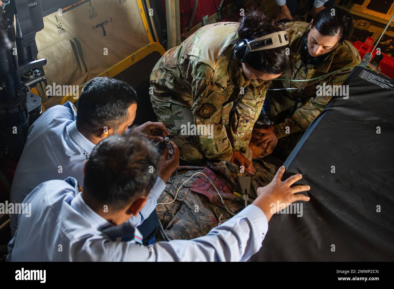U.S. Air Force Capt. Jes Douglas, 18th Aeromedical Evacuation Squadron ...