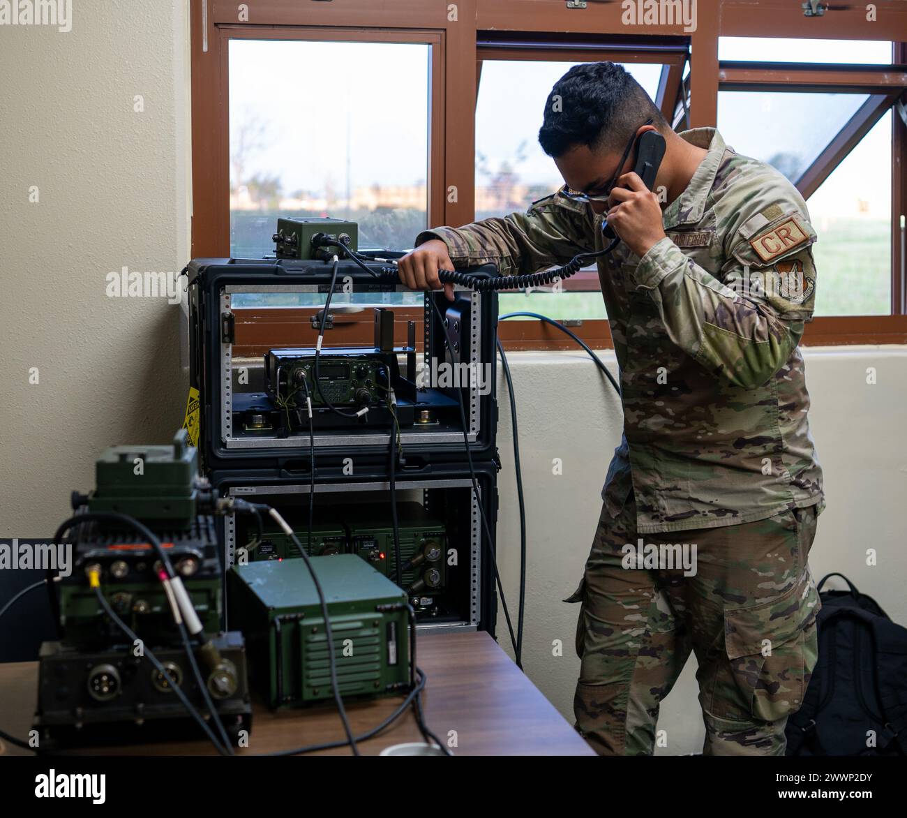 U.S. Air Force Staff Sgt. Kevin Flores, 664th Combat Communications ...