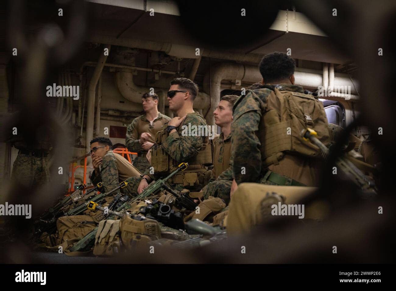 U.S. Marines with Battalion Landing Team 1/1, 31st Marine Expeditionary ...