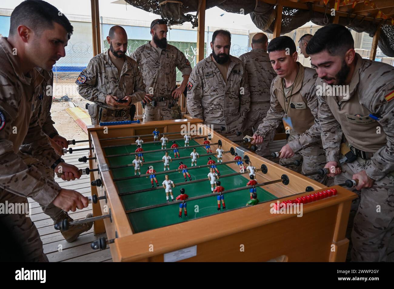 Spanish soldiers from the Spain Unit Helicopter (ISPUHEL XIX) engage in ...