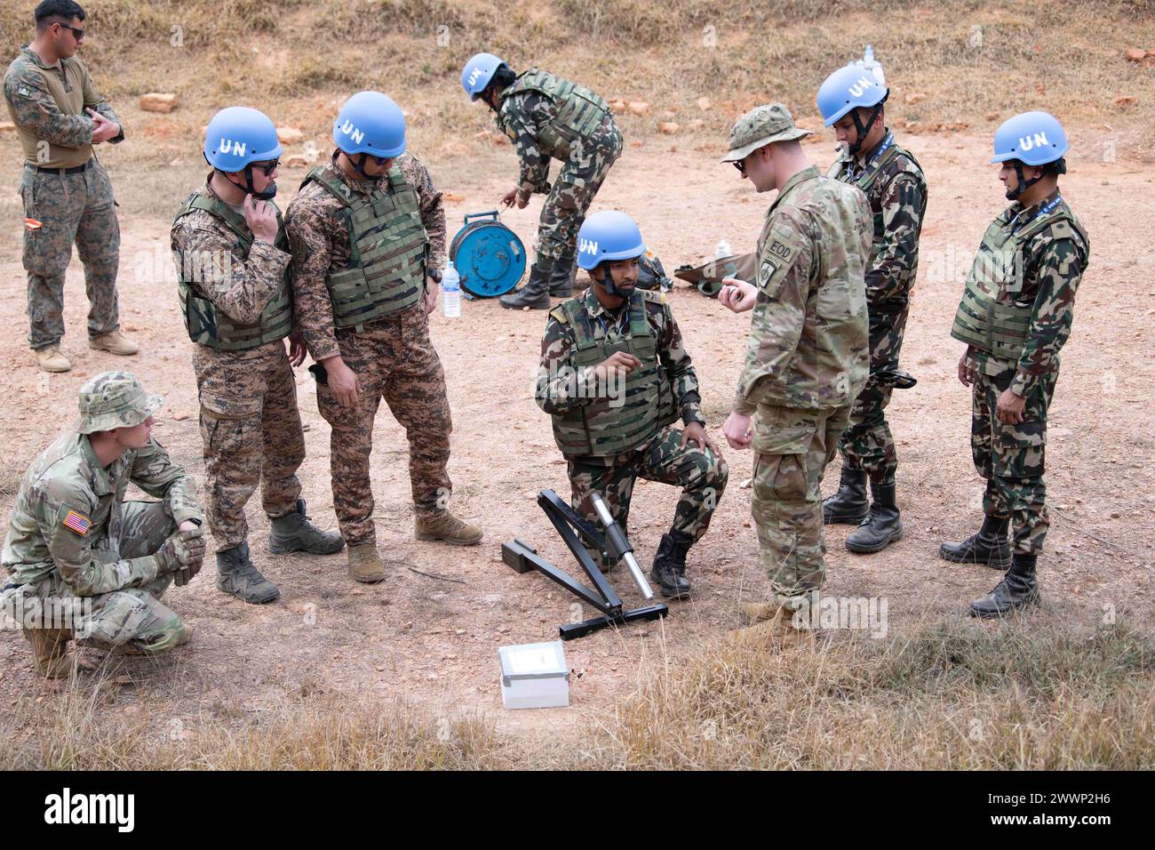U.S. Army Explosive Ordnance Disposal (EOD) technicians, oversea ...