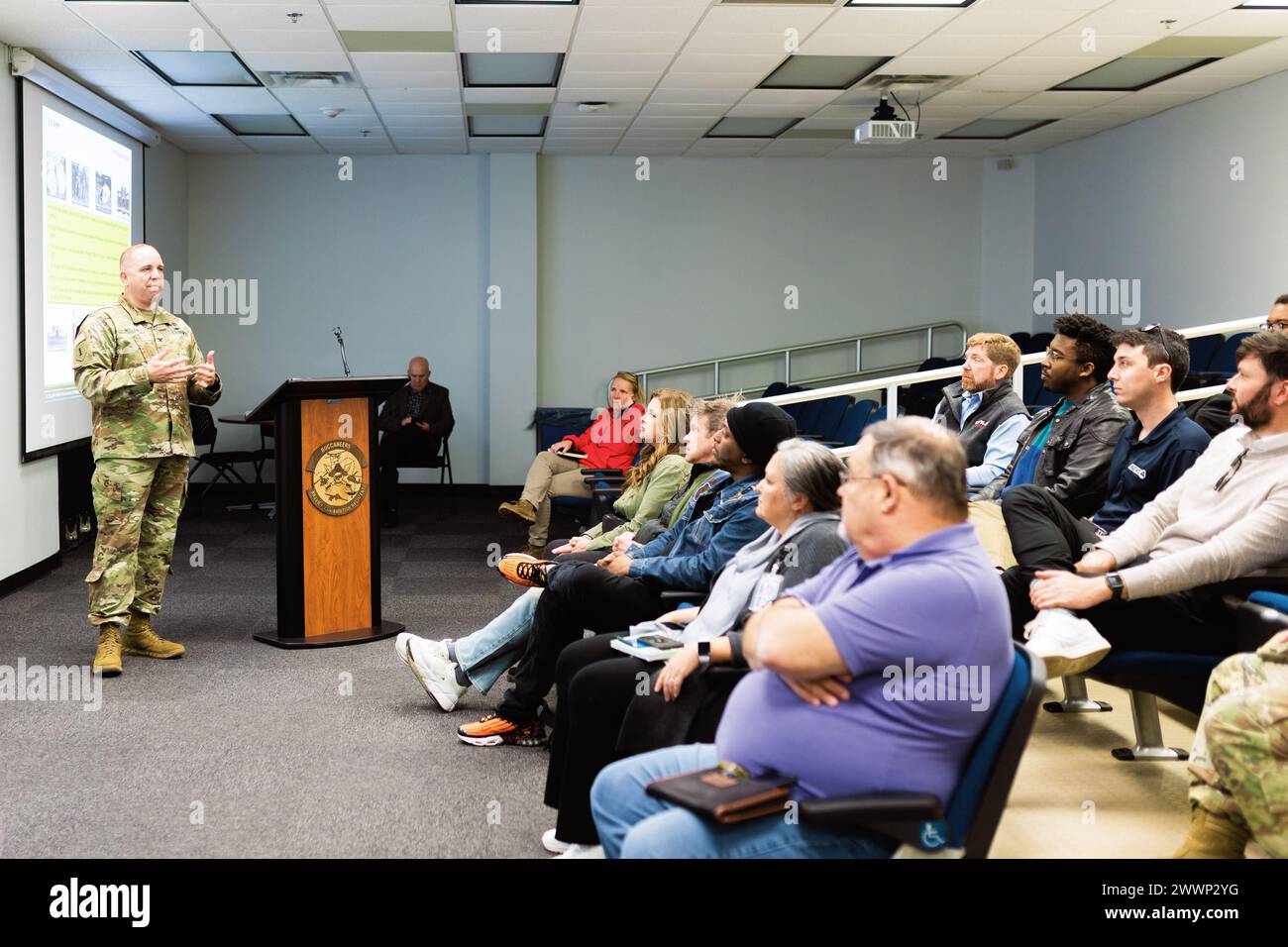 Fort Novosel Garrison Commander, Col. John P. Miller, briefs Wiregrass ...