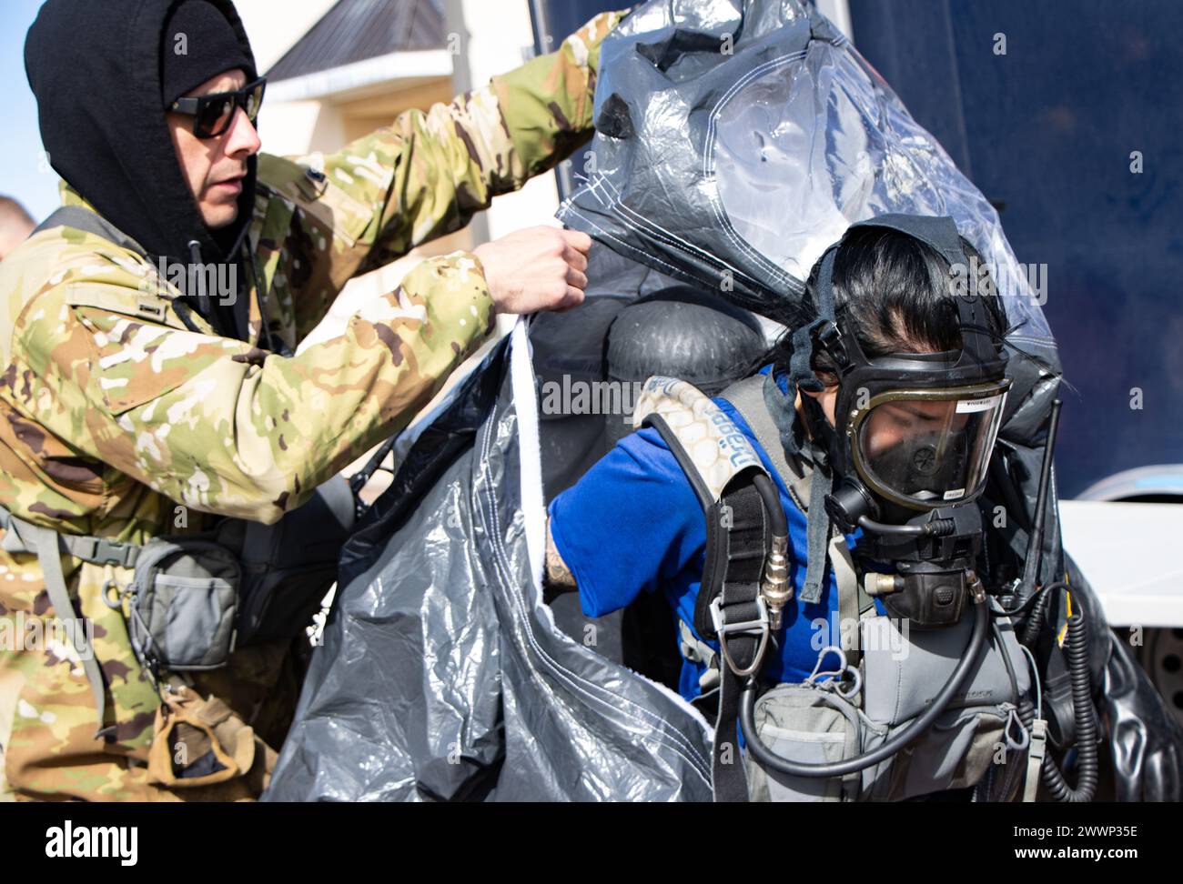 Hazard suit train hi-res stock photography and images - Alamy