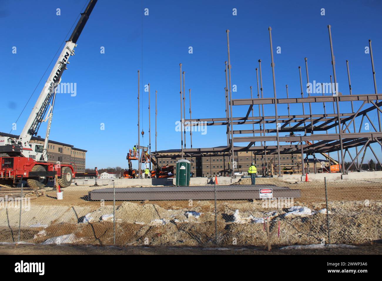 The construction area for a new $28.08 million barracks building is ...