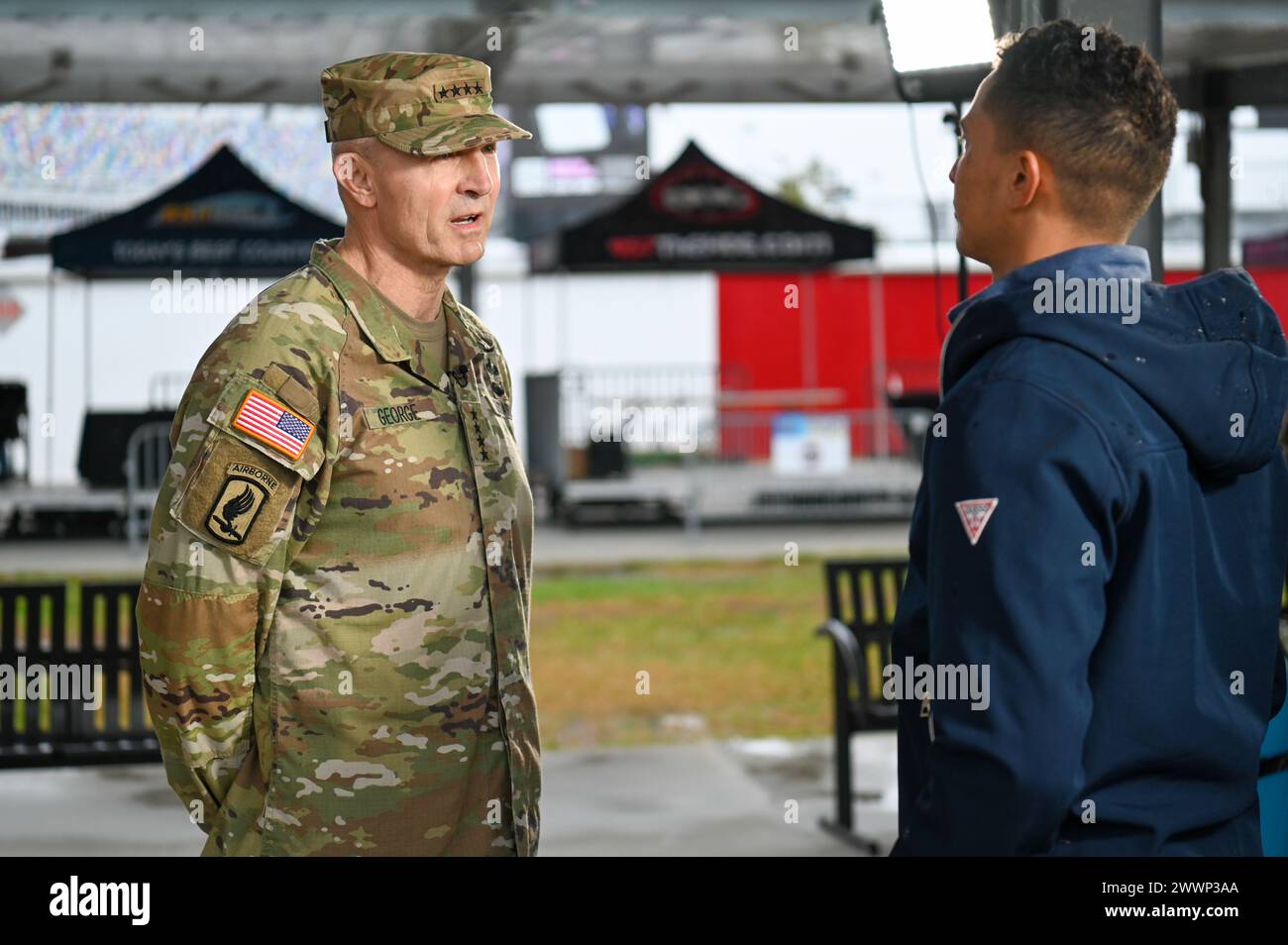 General Randy George, Chief of Staff of the Army, engages with media ...