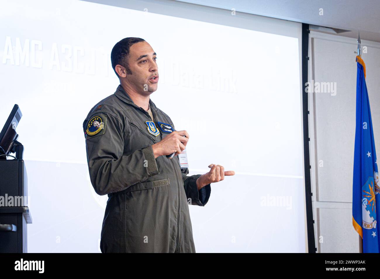 U.S. Air Force Maj. Ryan Robinson, from the 349th Operations Support ...