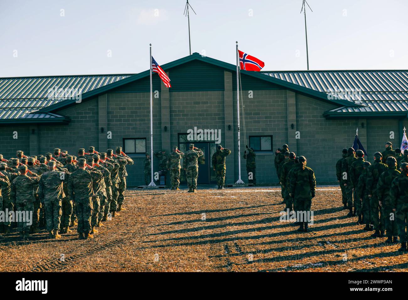 Troops from the Norwegian Home Guard and the Minnesota National Guard ...