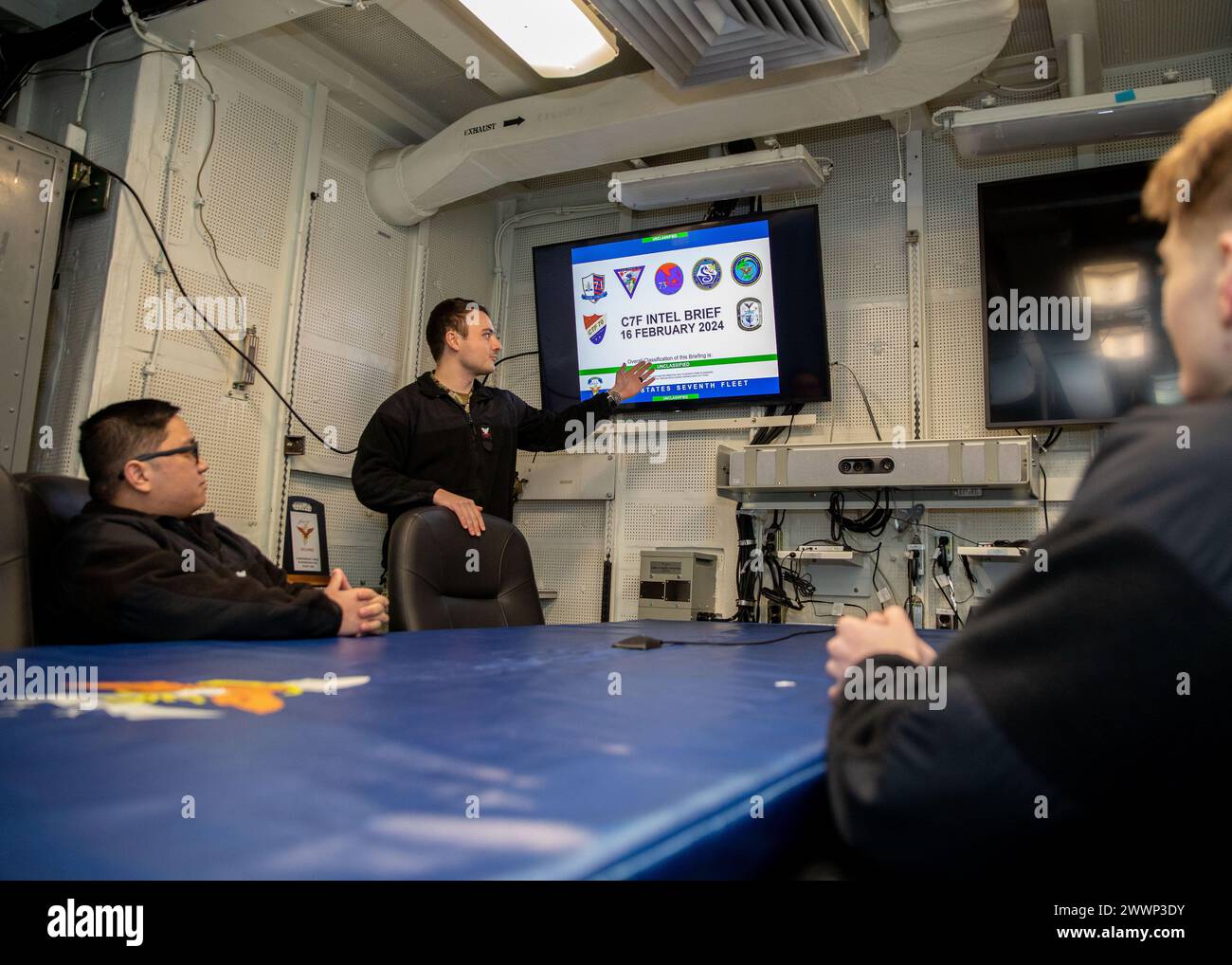 YOKOSUKA, Japan (Feb. 16, 2024) Intelligence Specialist 2nd Class Lance ...