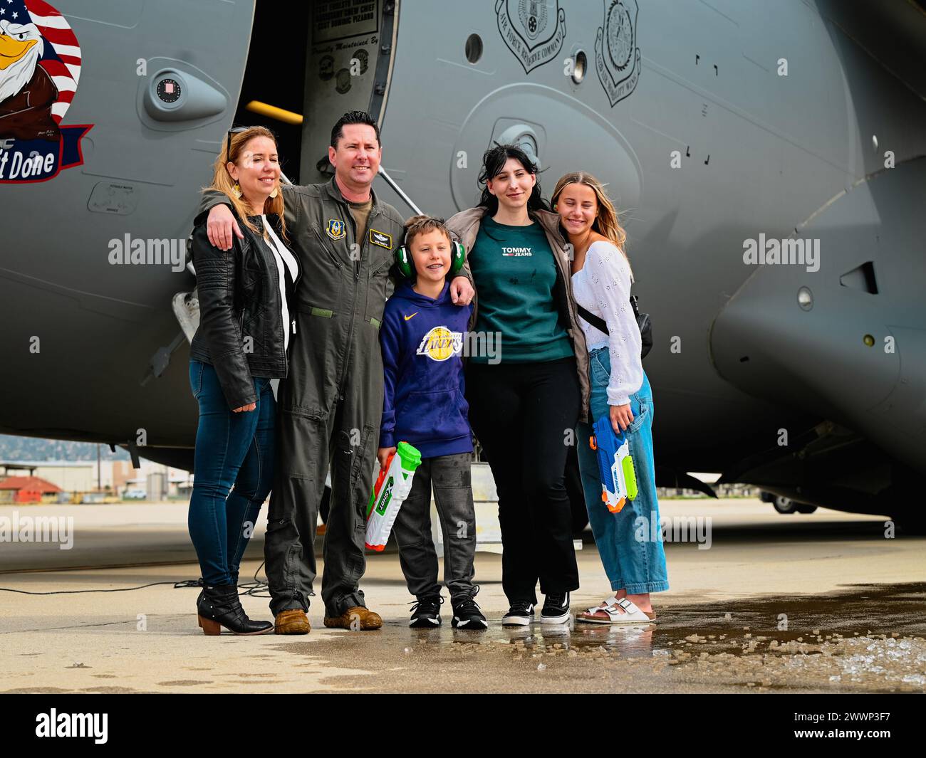 U.S. Air Force Lt. Col. Doug Ferrette, a C-17 pilot with the 729th Airlift Squadron at March Air ...