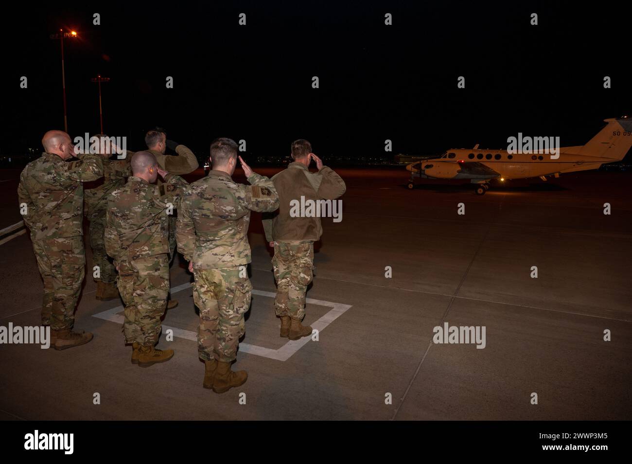 Members from Team Kirtland salute Gen. Duke Z. Richardson, Air Force ...