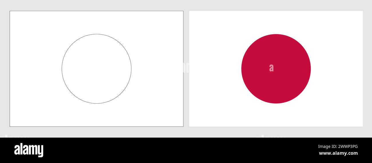 Japan flag coloring page hi-res stock photography and images - Alamy