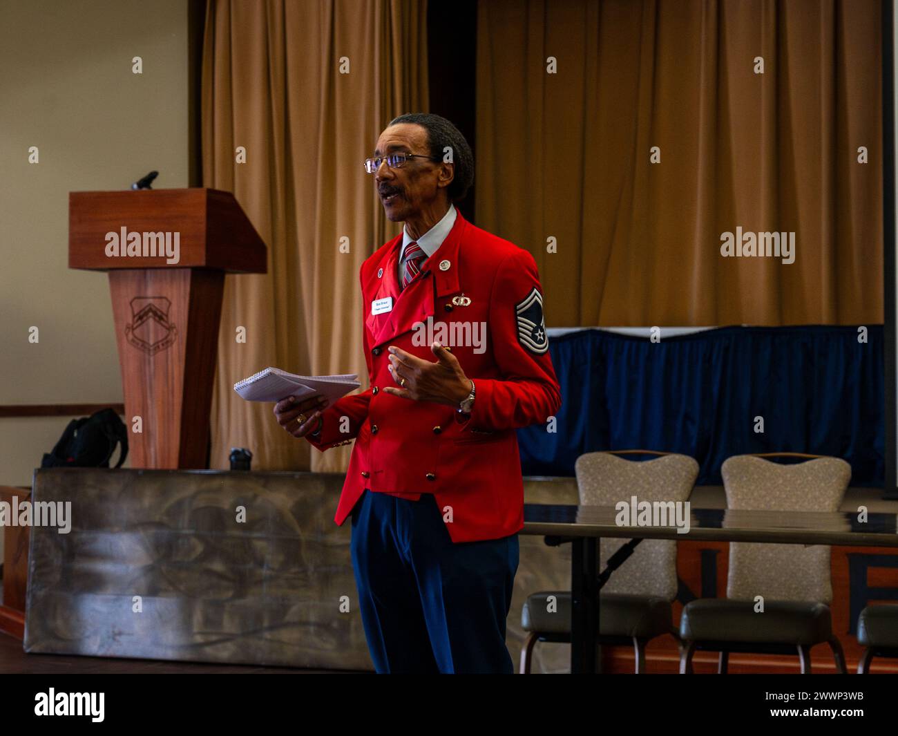 Ben Bruce, Ragsdale Arizona Tuskegee Airmen chapter historian, speaks ...
