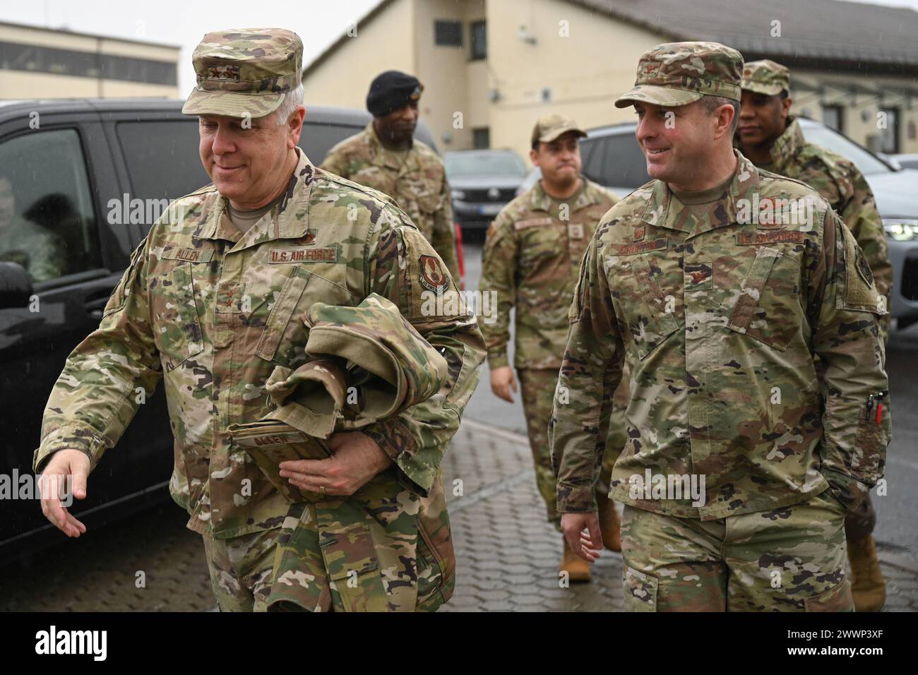 U.S. Air Force Col. Kevin Crofton, right, 52nd Fighter Wing commander ...