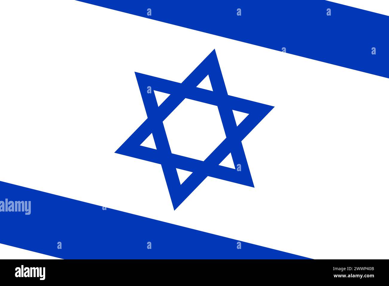 Israel flag - rectangular cutout of rotated vector flag Stock Vector ...