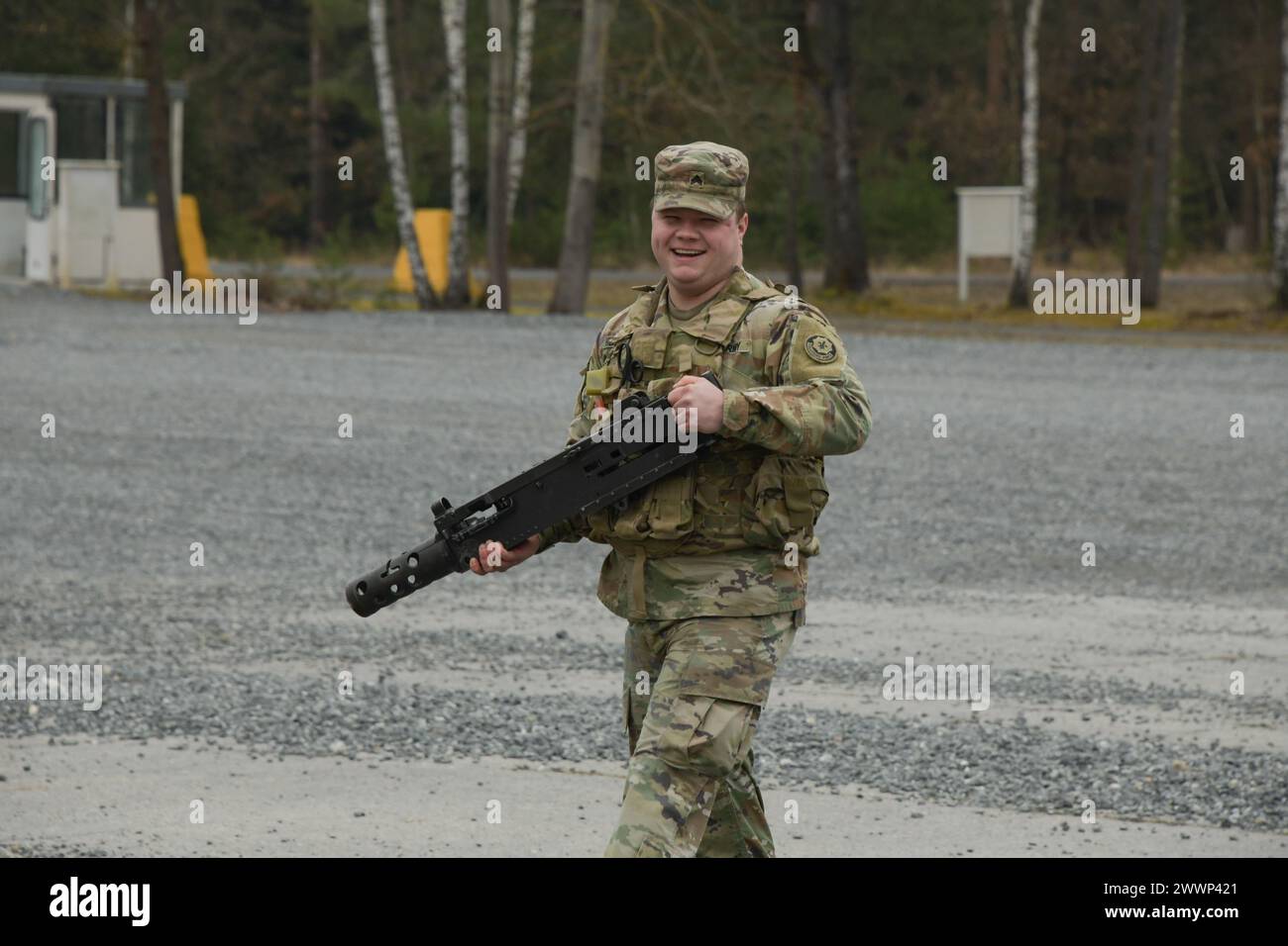 U.S. Soldiers assigned to 4th Squadron, 2nd Cavalry Regiment, prepare a ...