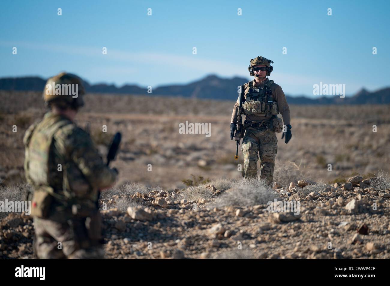 U.S. Air Force Staff Sgt. Bryce Semonian and Senior Airman Jesus Rangel ...