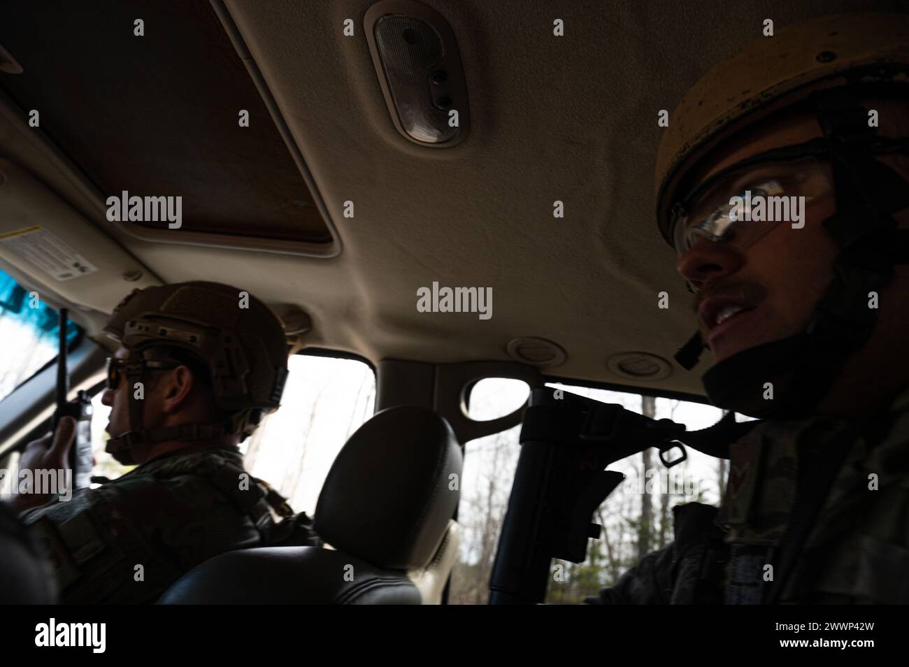 U.S. Air Force Maj. Shelby Coats, left, 621st Mobility Support ...