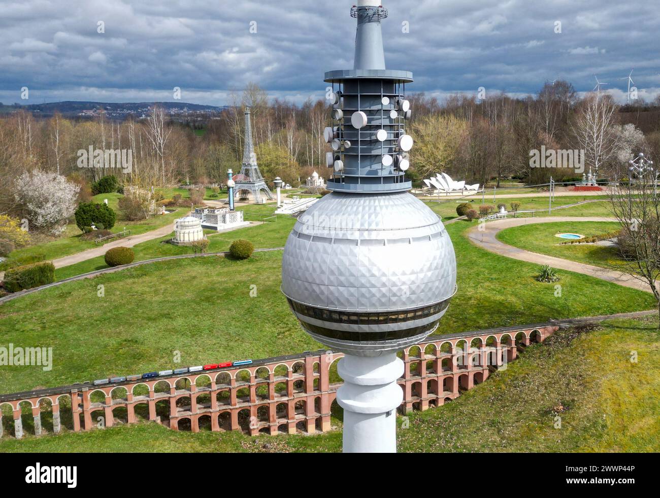 25 March 2024, Saxony, Lichtenstein: At 14.60 meters, the Berlin ...