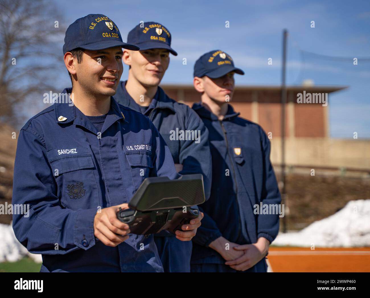 Cadets pilot a drone during a training course at the Coast Guard ...