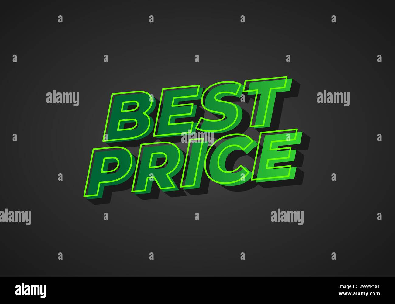 Best Price. Text effect design in 3D look with eye catching color Stock ...