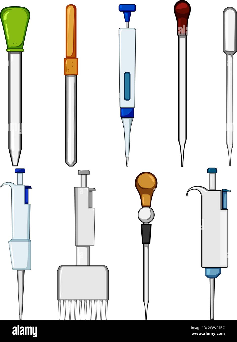 pipette set cartoon vector illustration Stock Vector Image & Art - Alamy